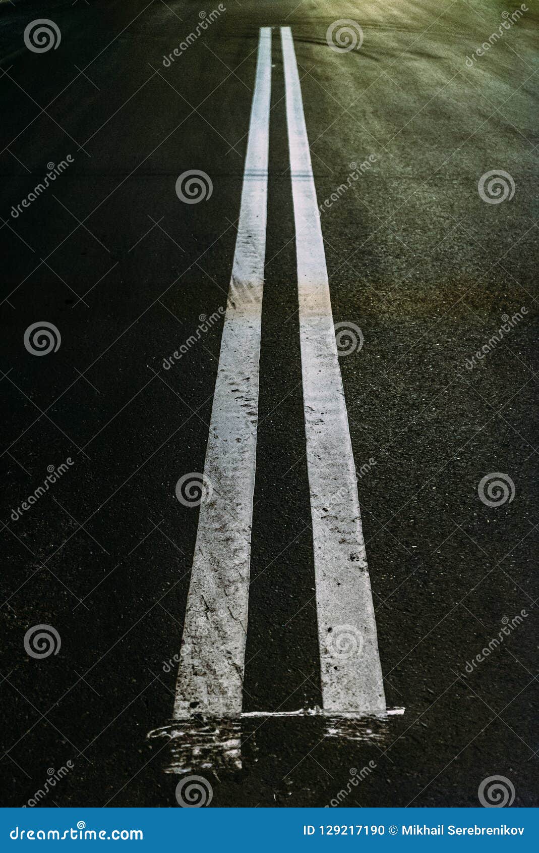 White Dividing Strip on the Road Stock Photo - Image of travel ...