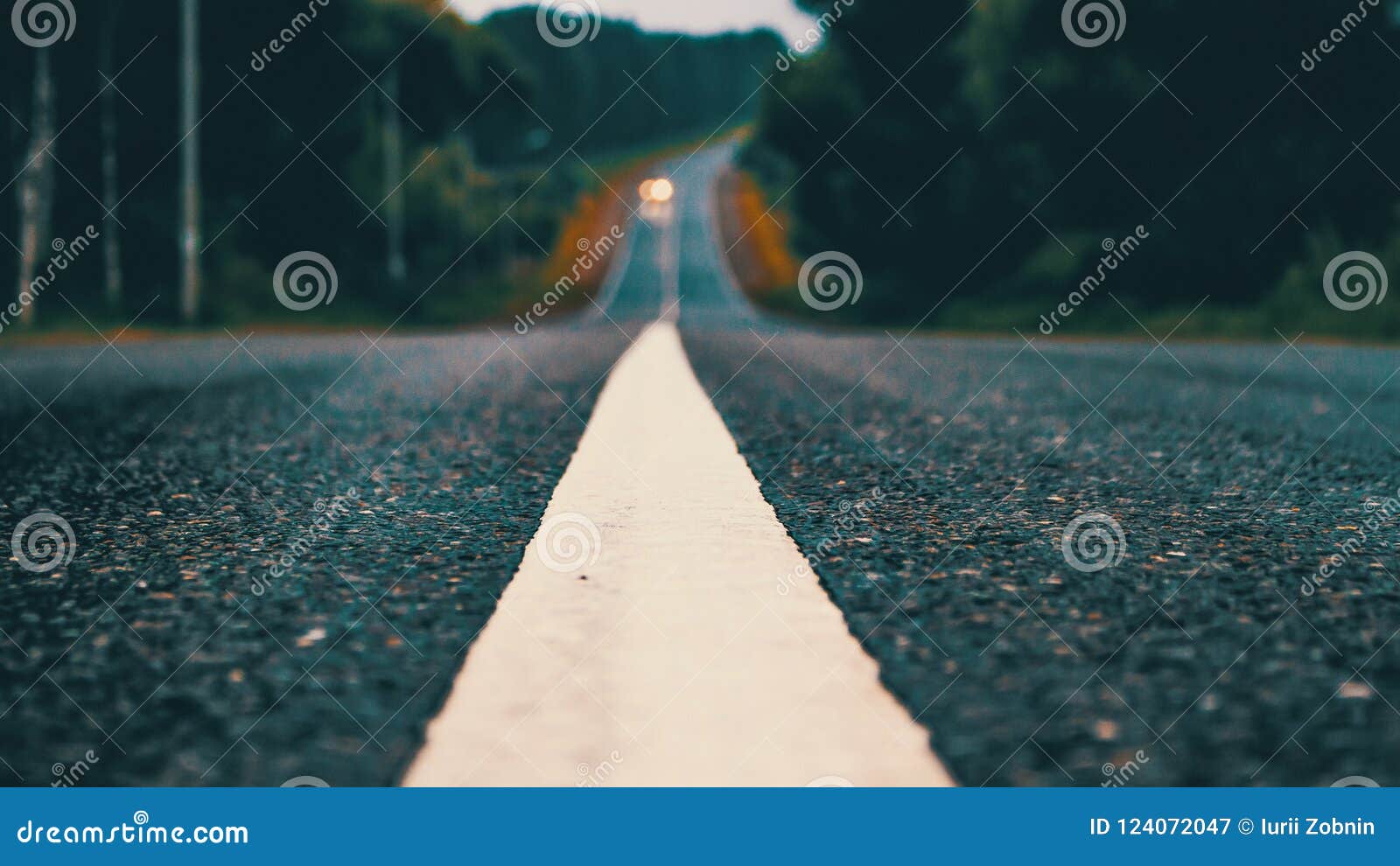Dividing Stripe in the Middle of the Road Stock Image - Image of ...