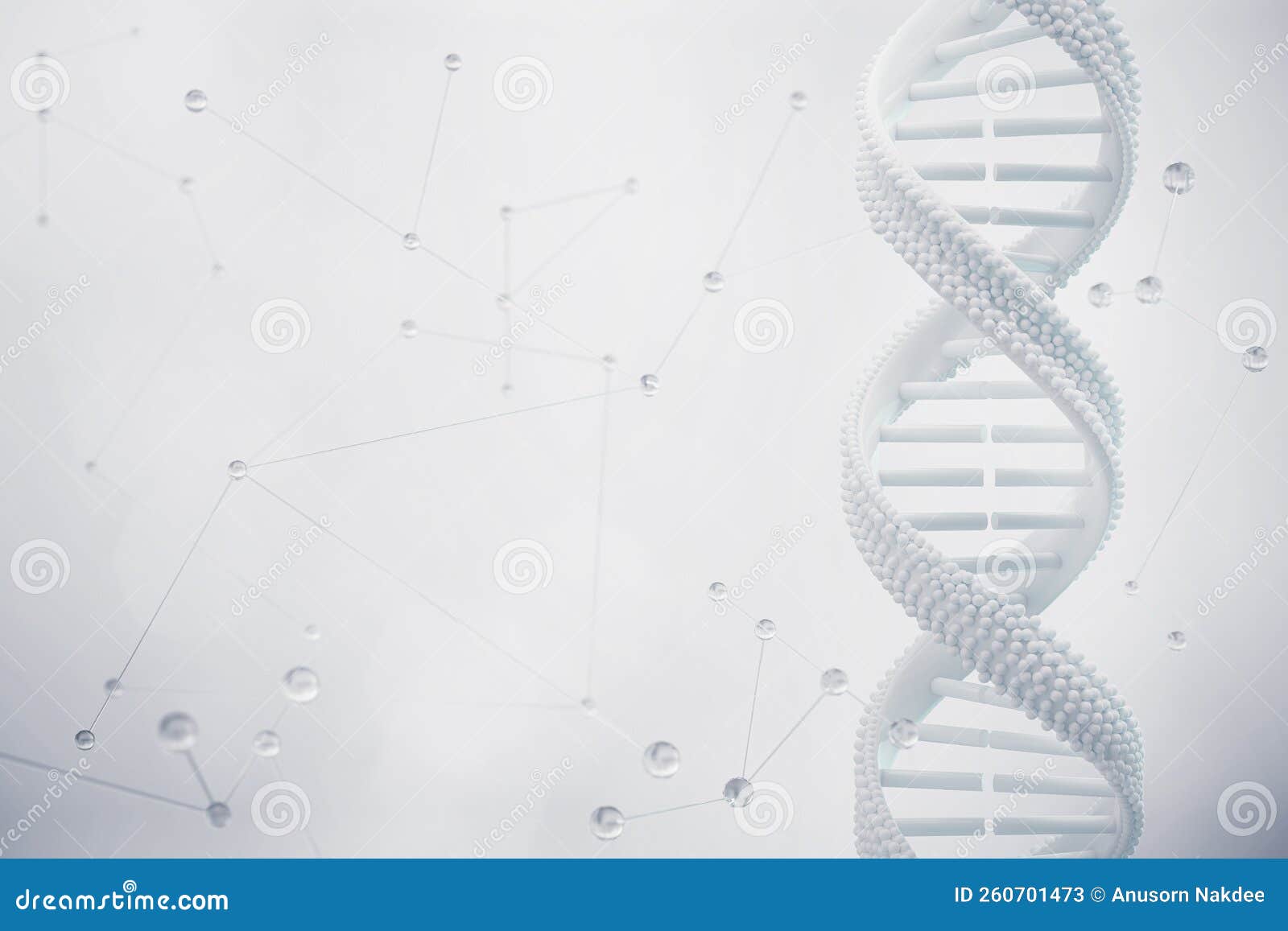 White DNA Helix structure stock illustration. Illustration of research ...
