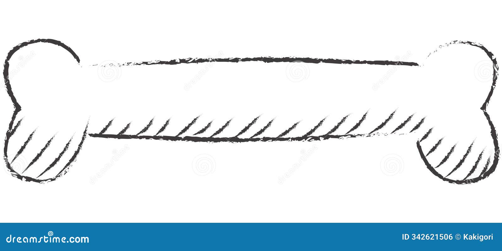 White Dog Bone Pencil Drawing Stock Vector - Illustration of shape ...