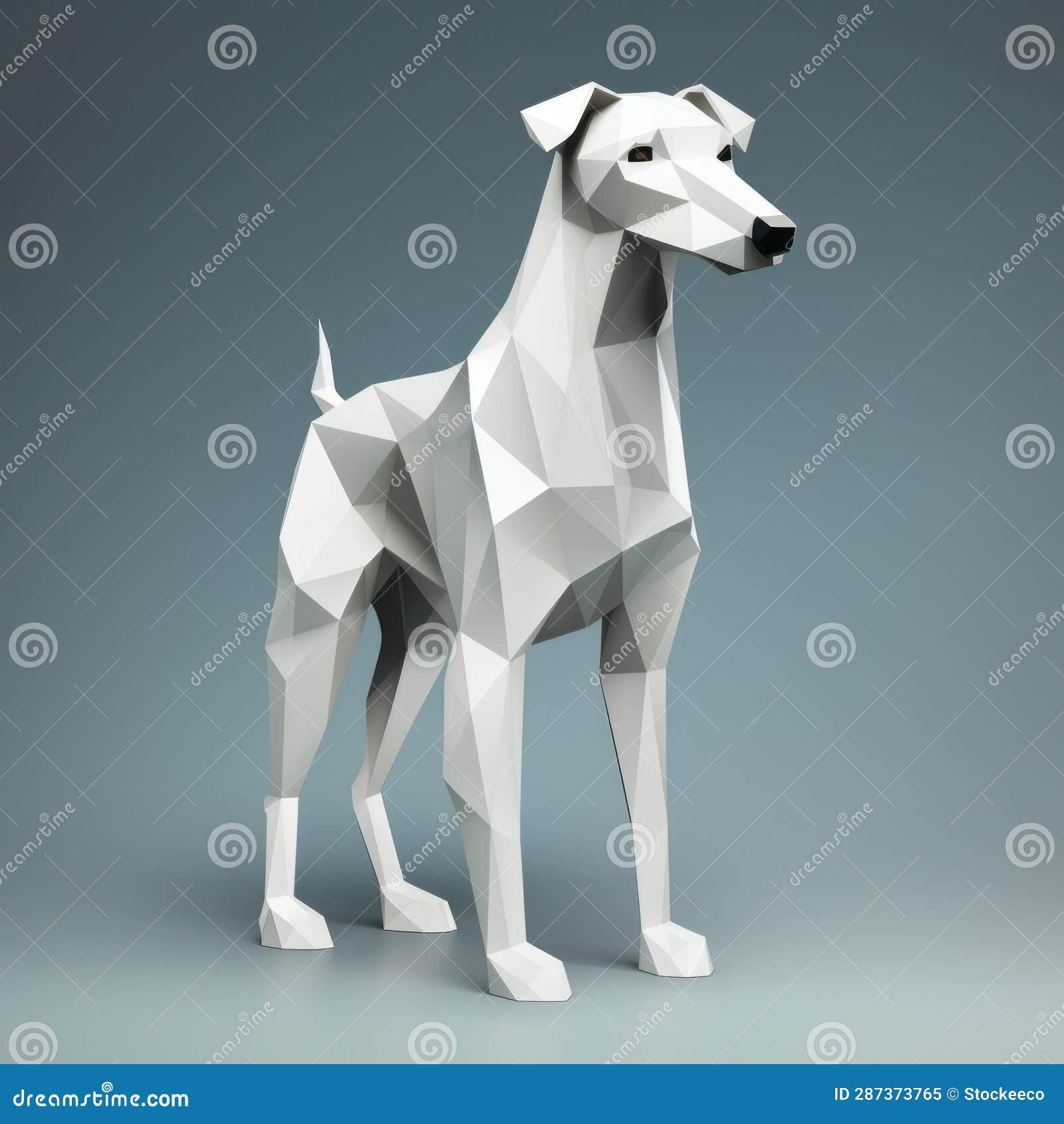 Geometric Stylised 3d Dog Model with Clean Aesthetics Stock ...