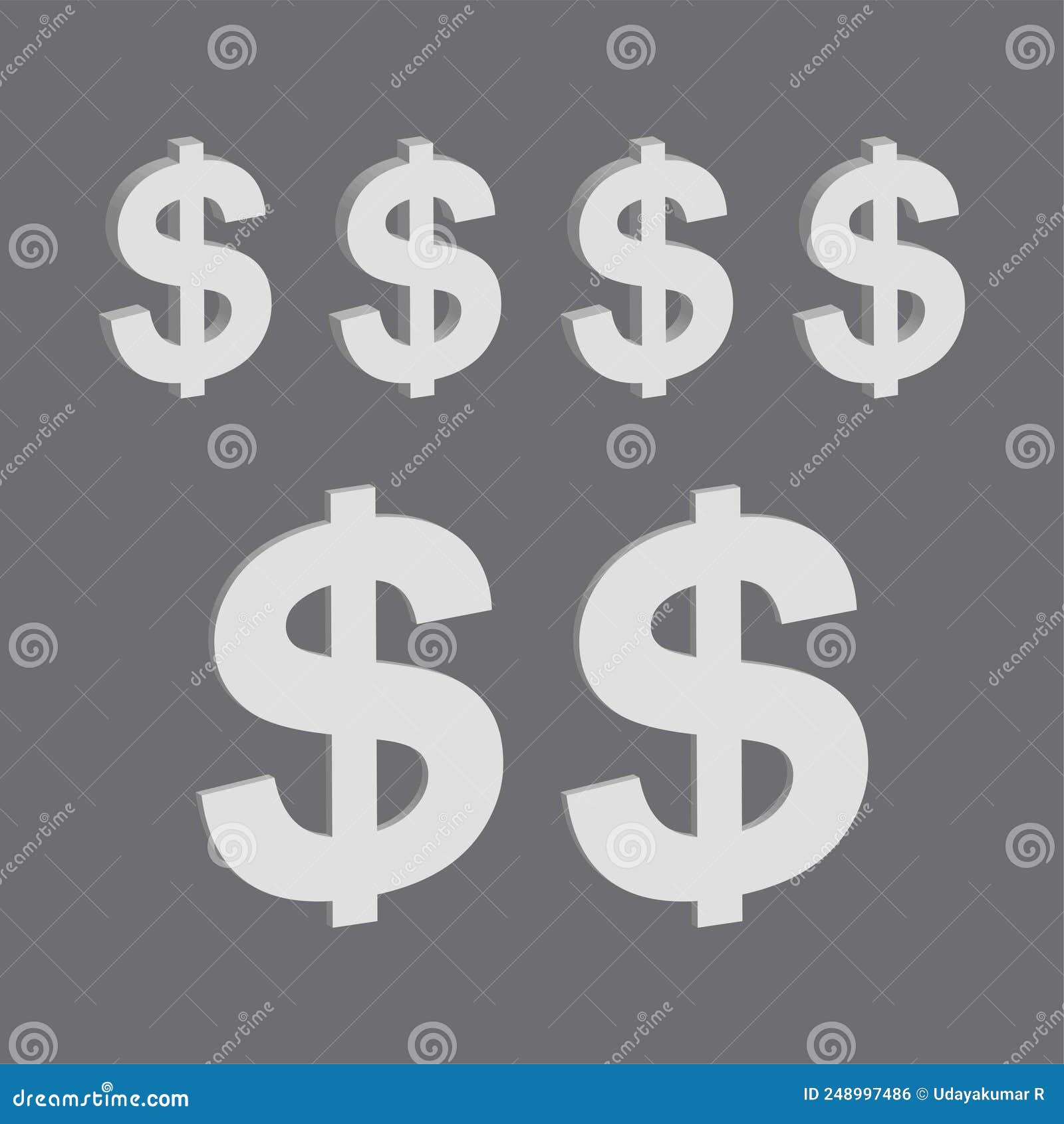 White Dollar Sign. Vector Illustration Stock Vector - Illustration of ...