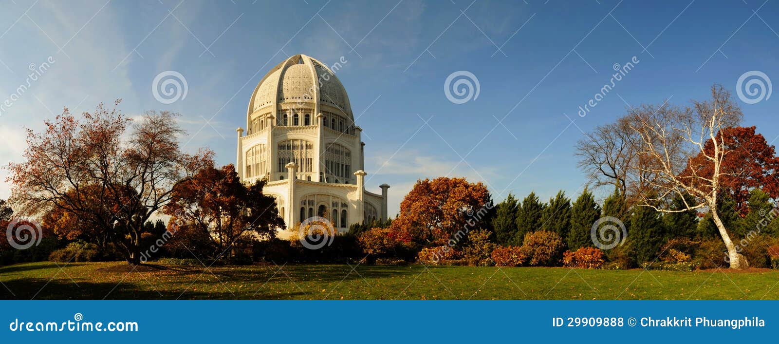 Landscape and White Dome Building Stock Photo - Image of light, orange ...