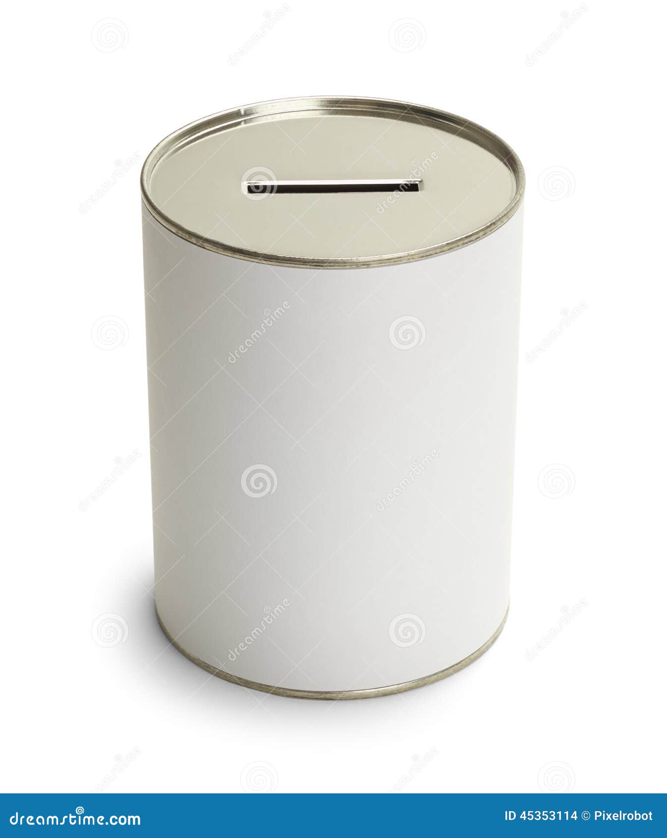 White Donation Can stock photo. Image of cash, giving - 45353114