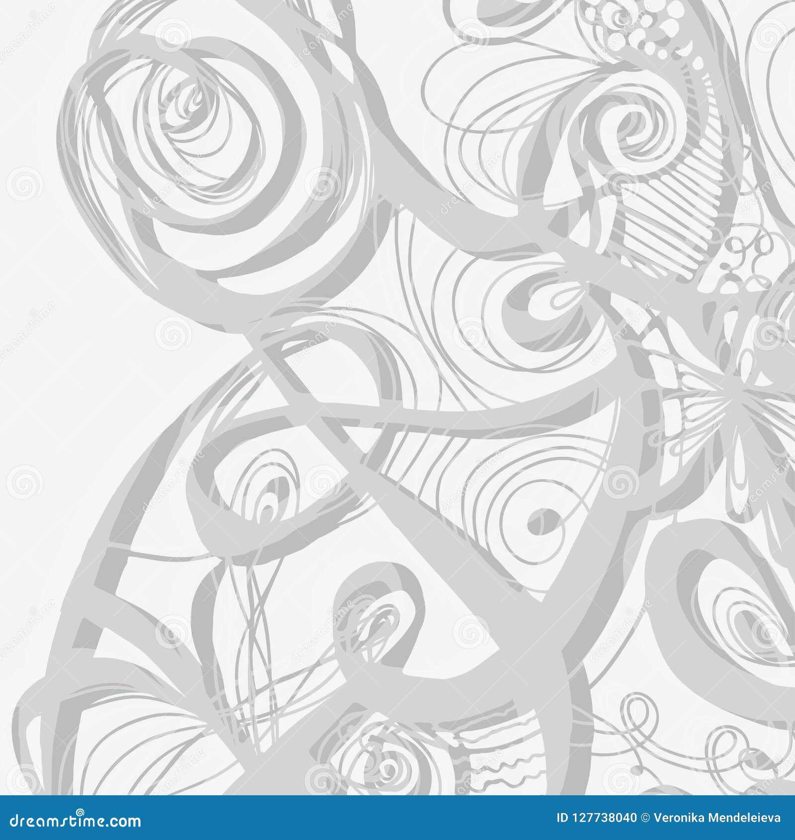 White doodle background stock vector. Illustration of nature - 127738040