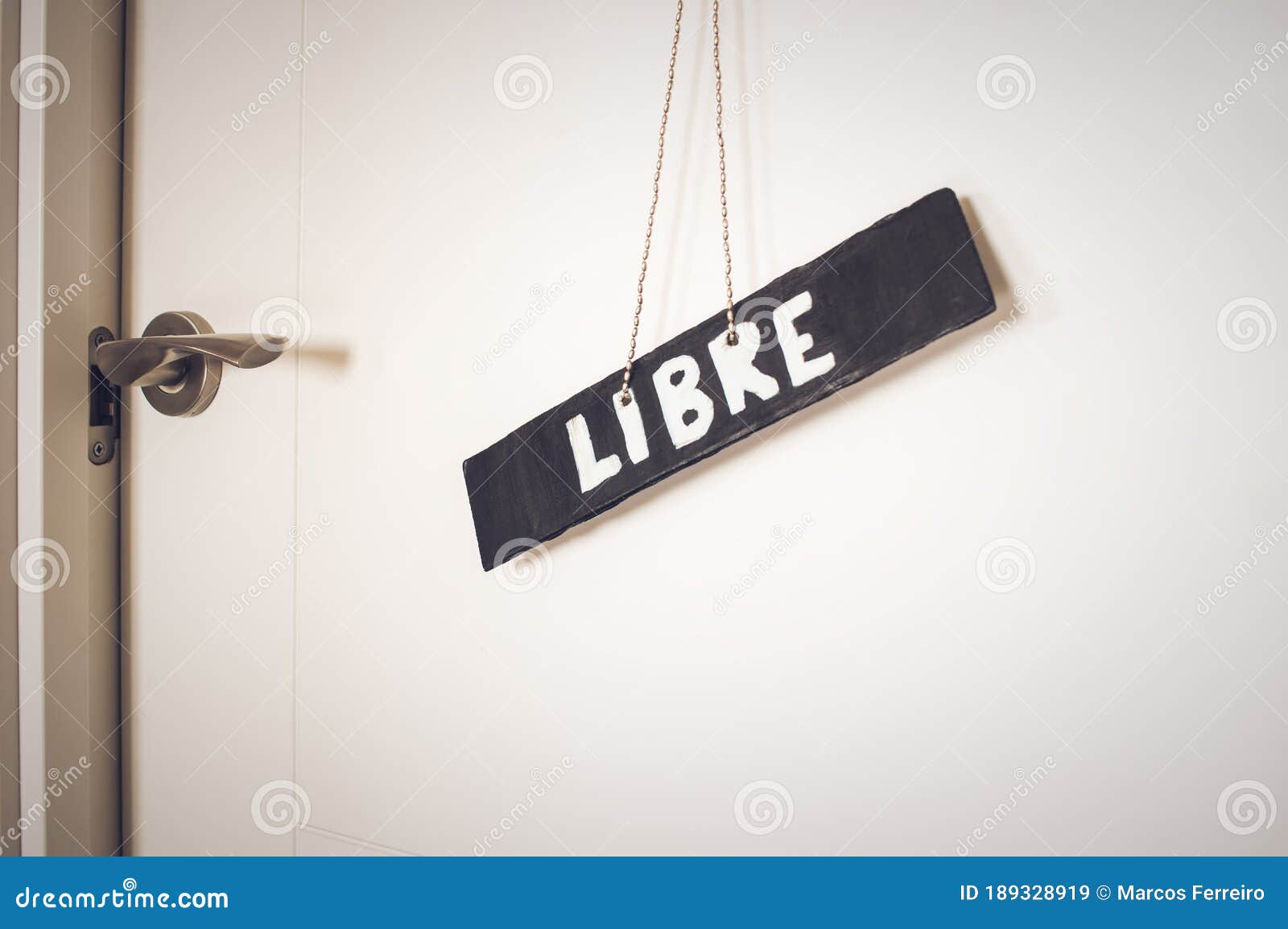 White door with free sign stock image. Image of white - 189328919