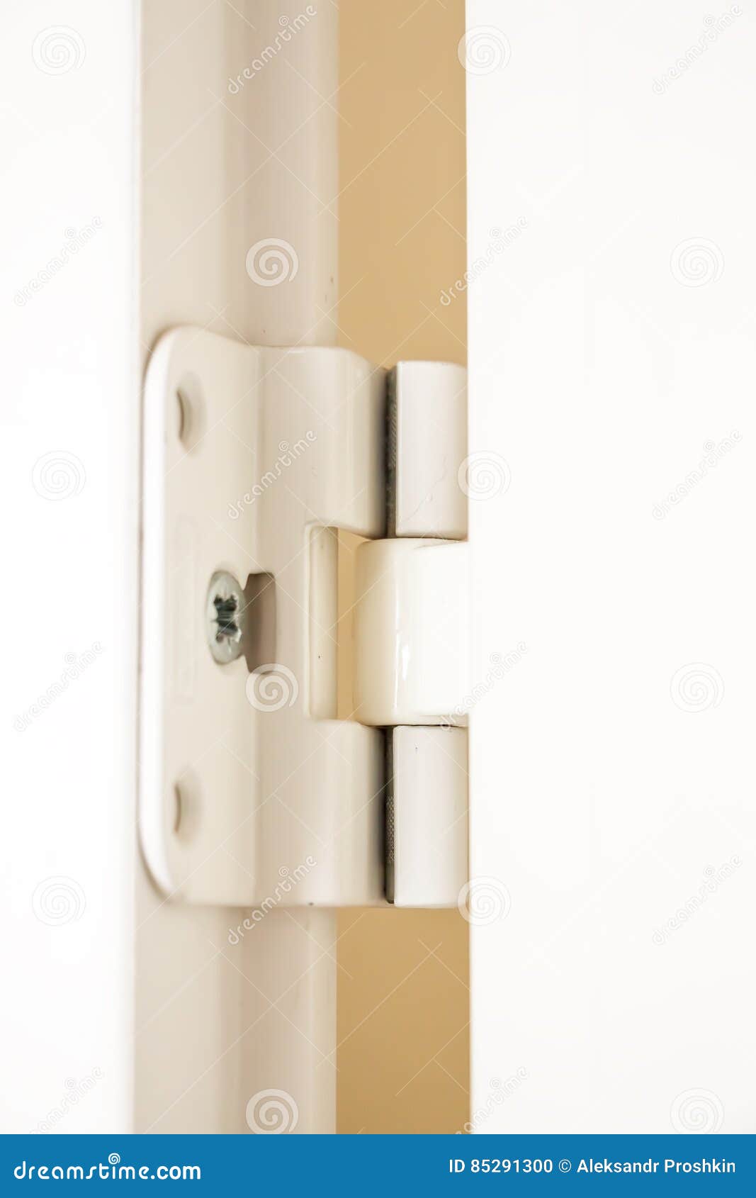 White door hinge stock photo. Image of interior, carpenter - 85291300