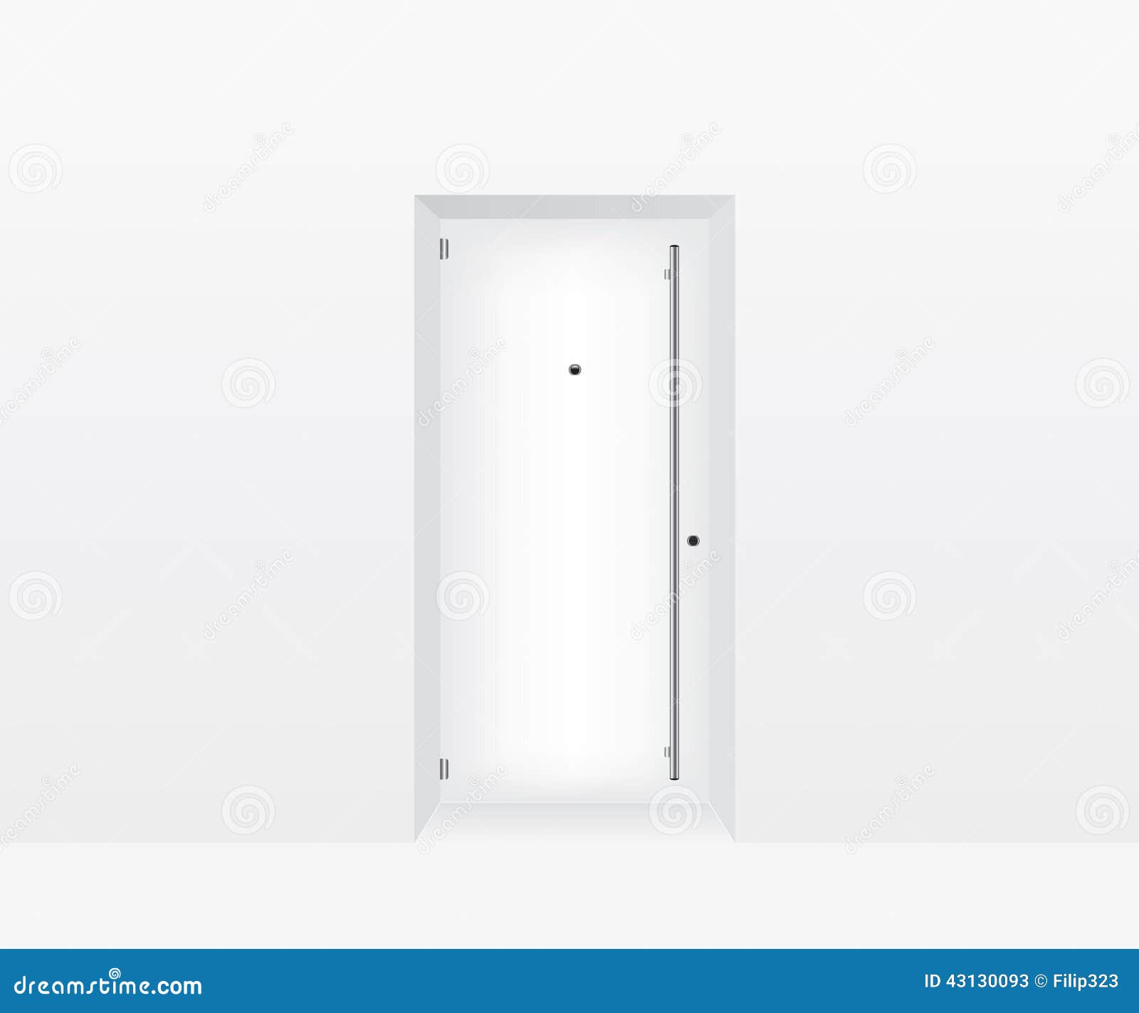 White door illustration stock vector. Illustration of entrance - 43130093