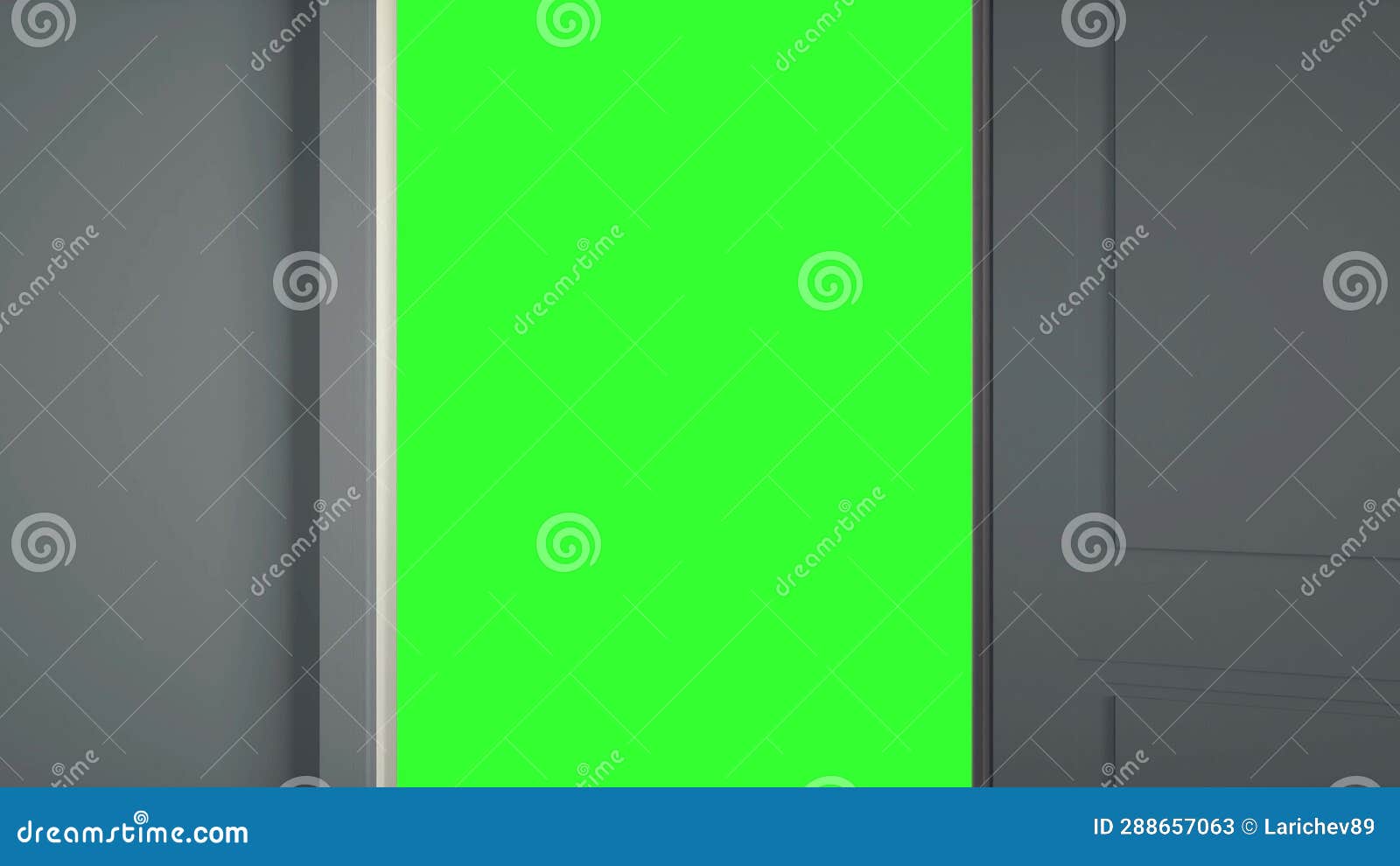 White Door Opening To Green Screen, Chroma Key Stock Video - Video of ...