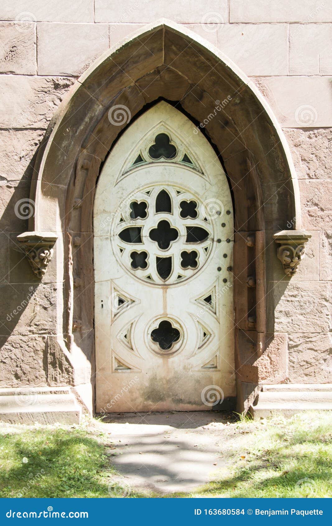 White Door on the Side of a Church Stock Photo - Image of entrance ...