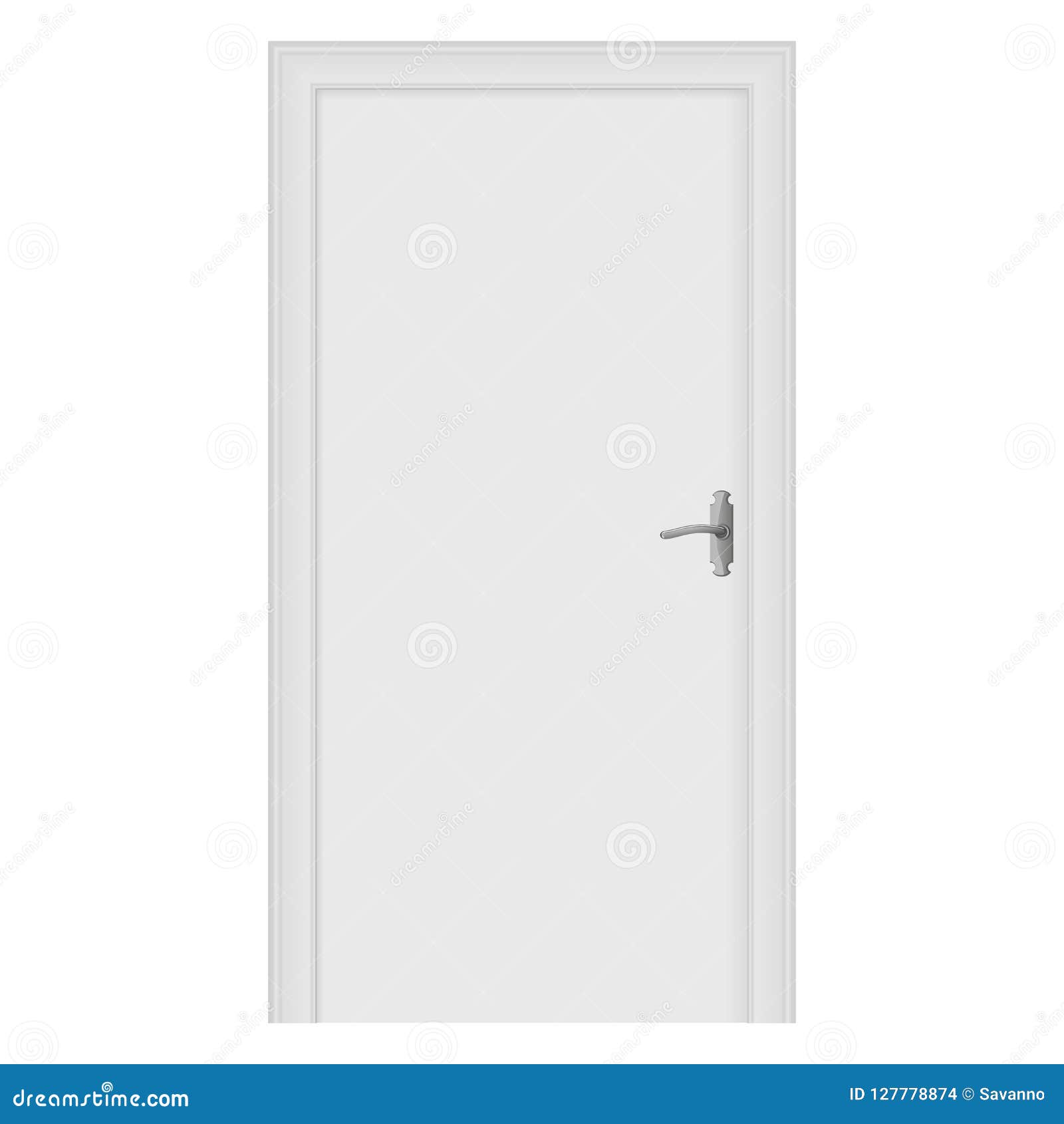 White door stock vector. Illustration of home, interior - 127778874