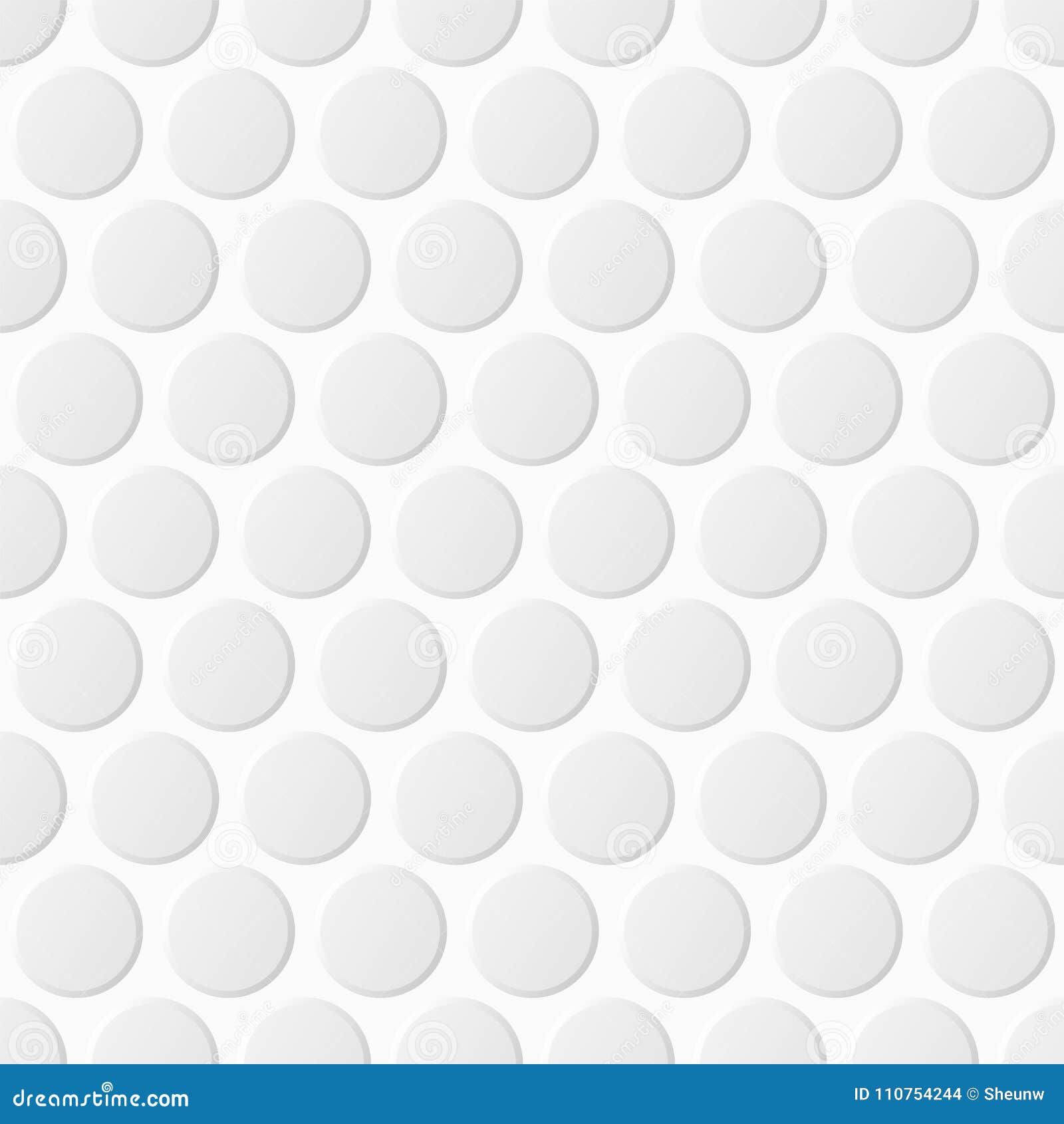 White Dotted Texture - Seamless Vector Pattern with Round Shapes Stock ...