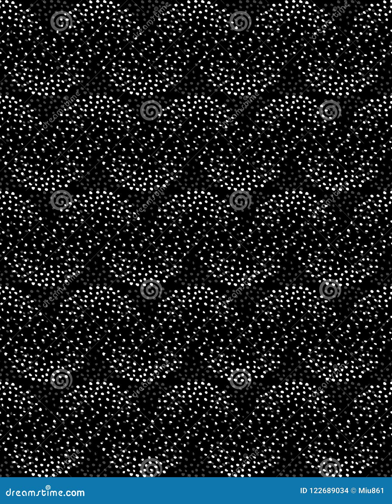 Abstract Doted Waves Vector Pattern. White and Grey Elements. Black ...