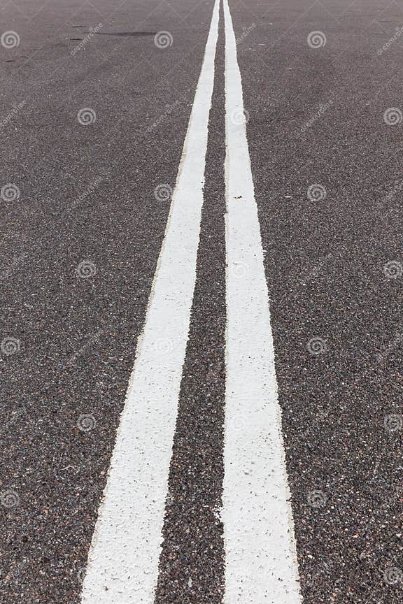 White double solid line. stock image. Image of dark, rules - 55380863