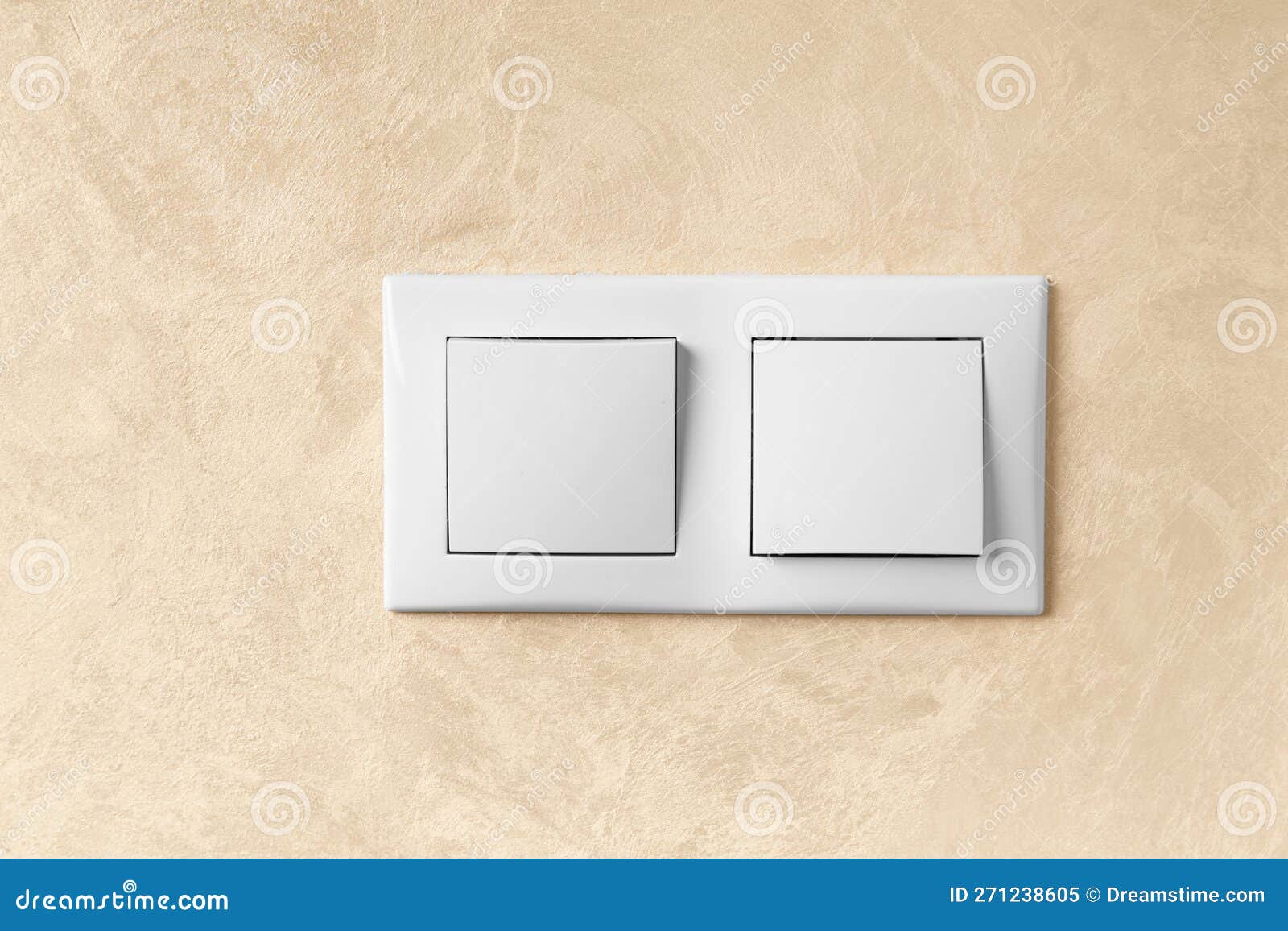 White Double Wall Switch Copy Space Stock Image - Image of turn, switch ...