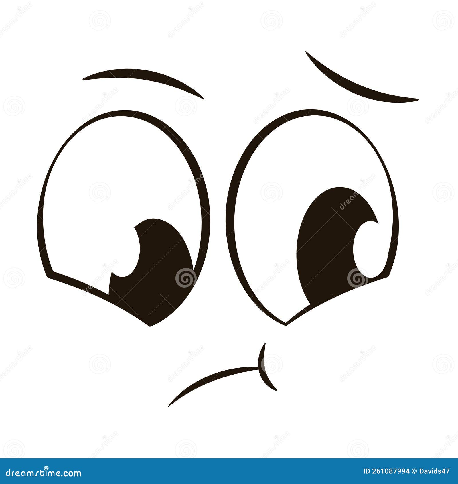 White Doubt Expression Face Avatar Vector Stock Vector - Illustration ...