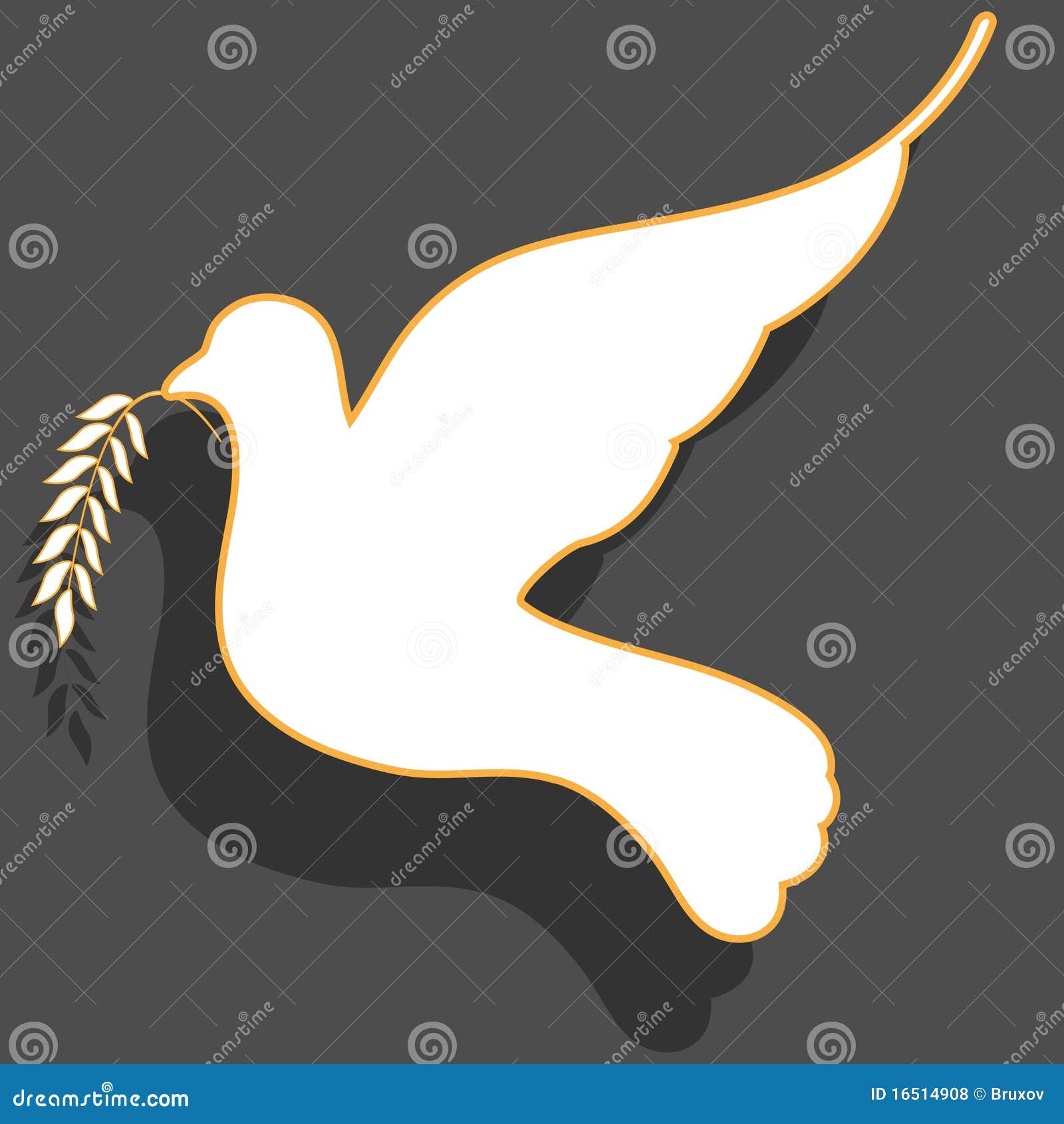 White dove stock vector. Illustration of flight, dove - 16514908