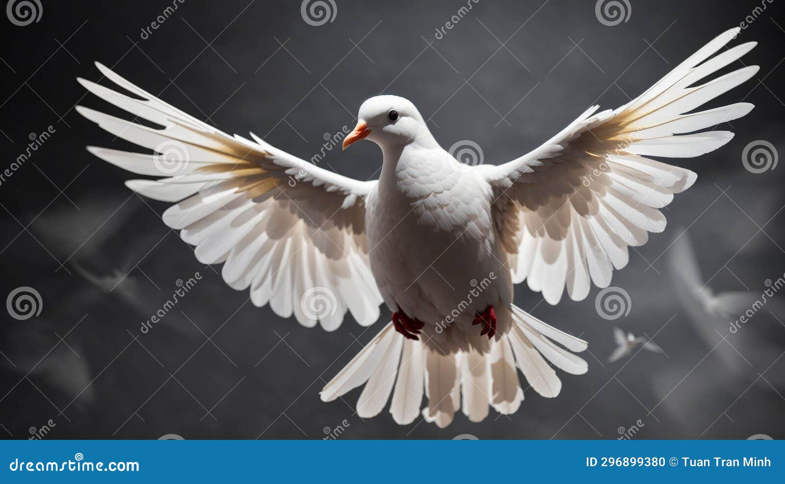 White Dove in Flight stock illustration. Illustration of gull - 296899380