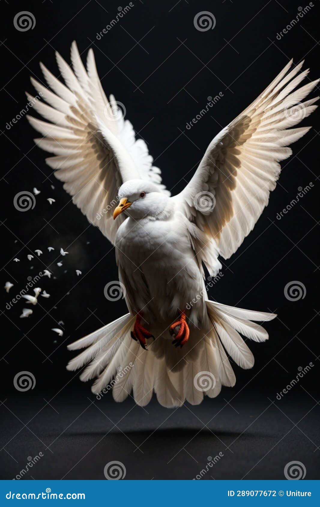 White dove in flight stock illustration. Illustration of spiritual ...