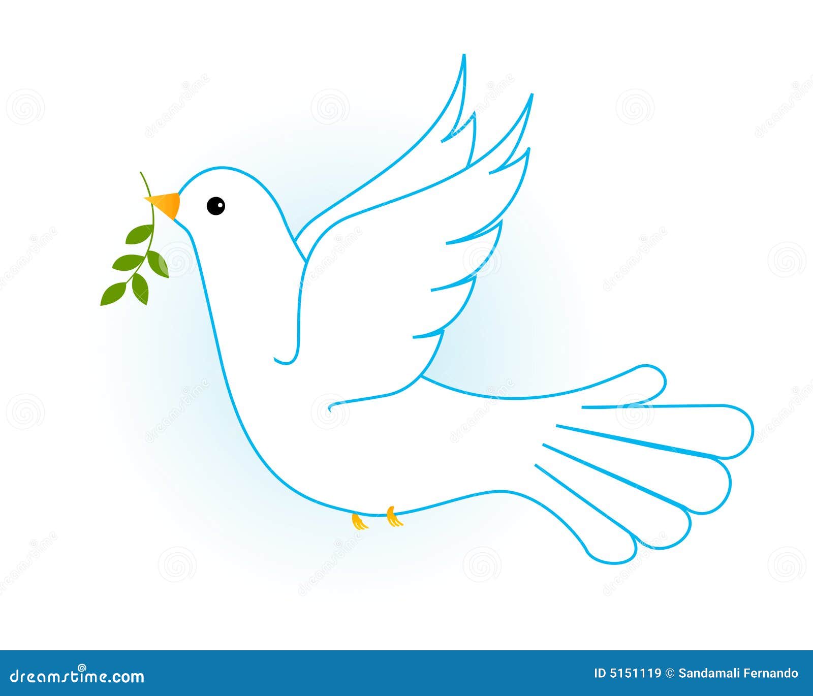 White Dove / Pigeon Cartoon Vector | CartoonDealer.com #5151119