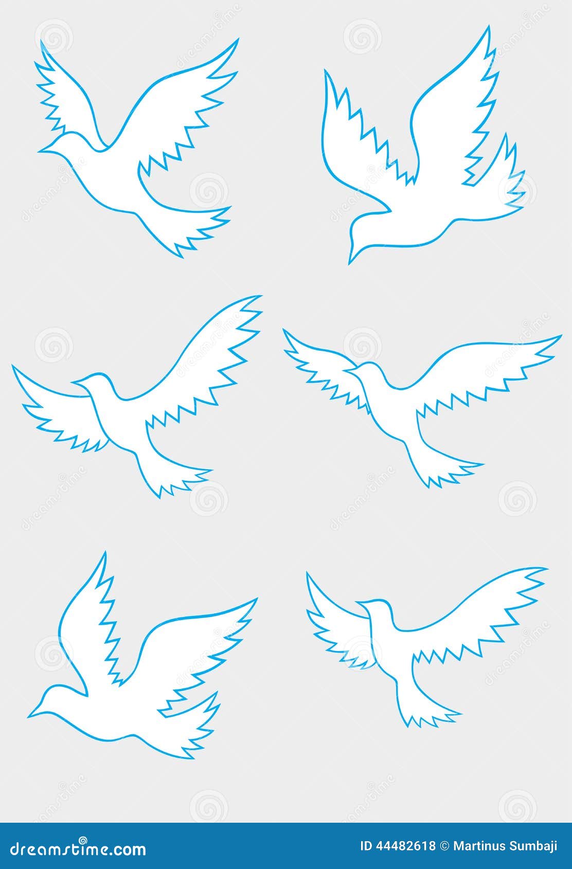White dove silhouette stock vector. Illustration of vector - 44482618