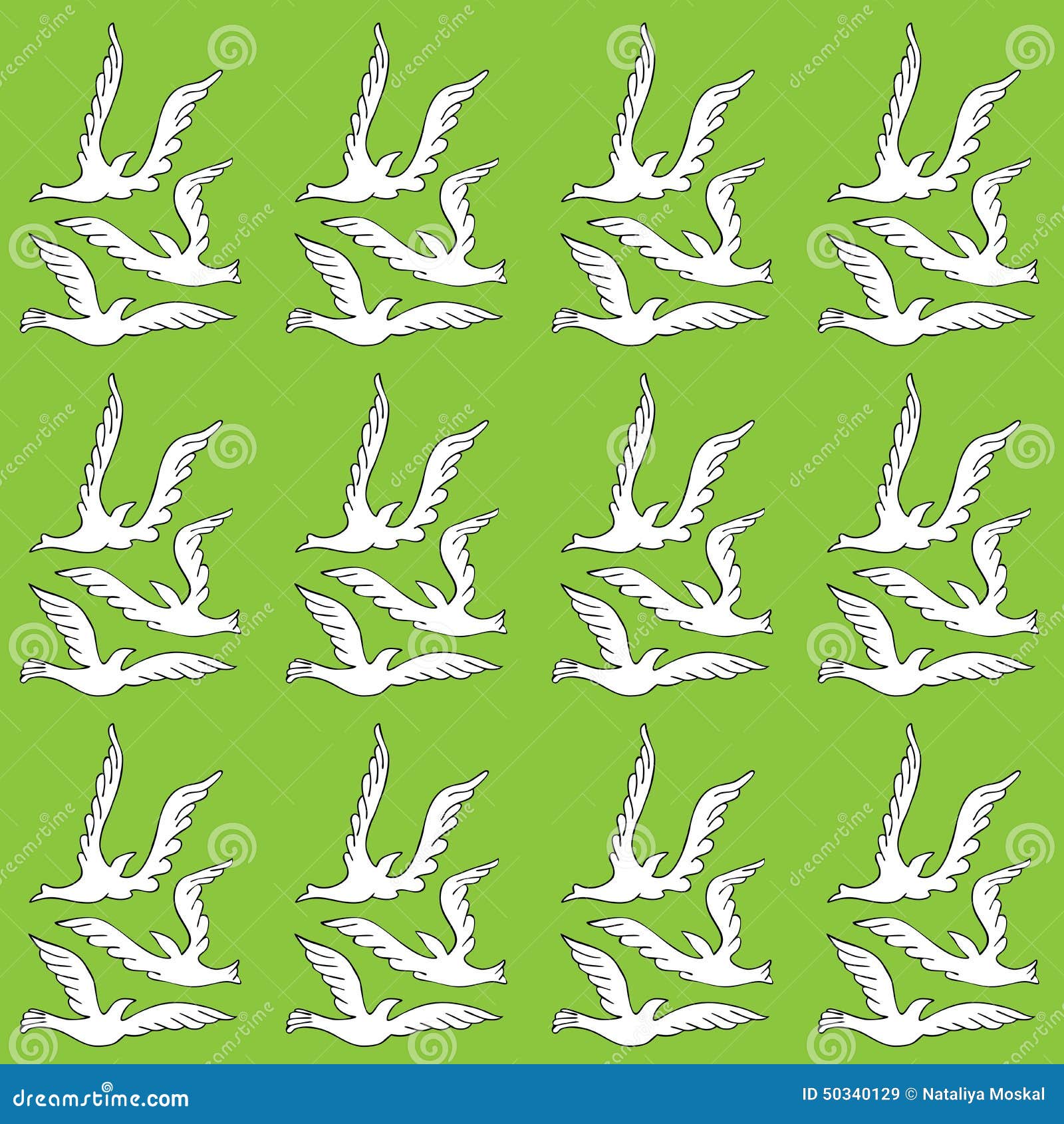 White doves stock vector. Illustration of white, pattern - 50340129