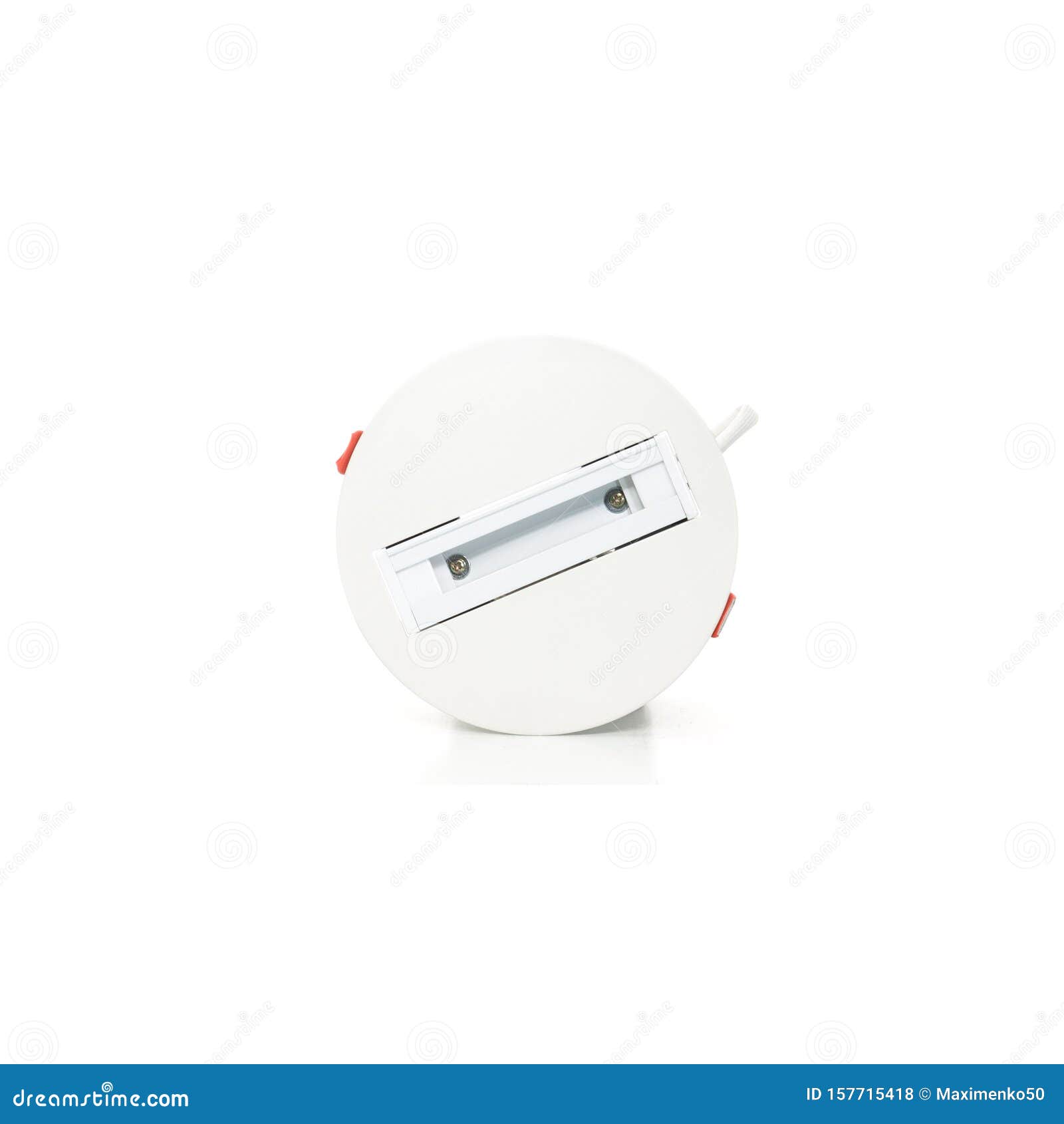 White Downlight Ceiling Lamp Isolated on White. Led Lights Panel Back ...