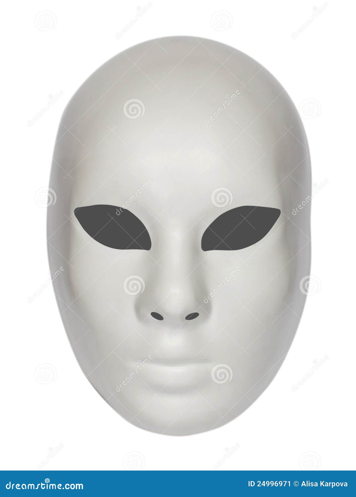 White Dramatic Theater Mask Isolated on White Stock Image - Image of ...