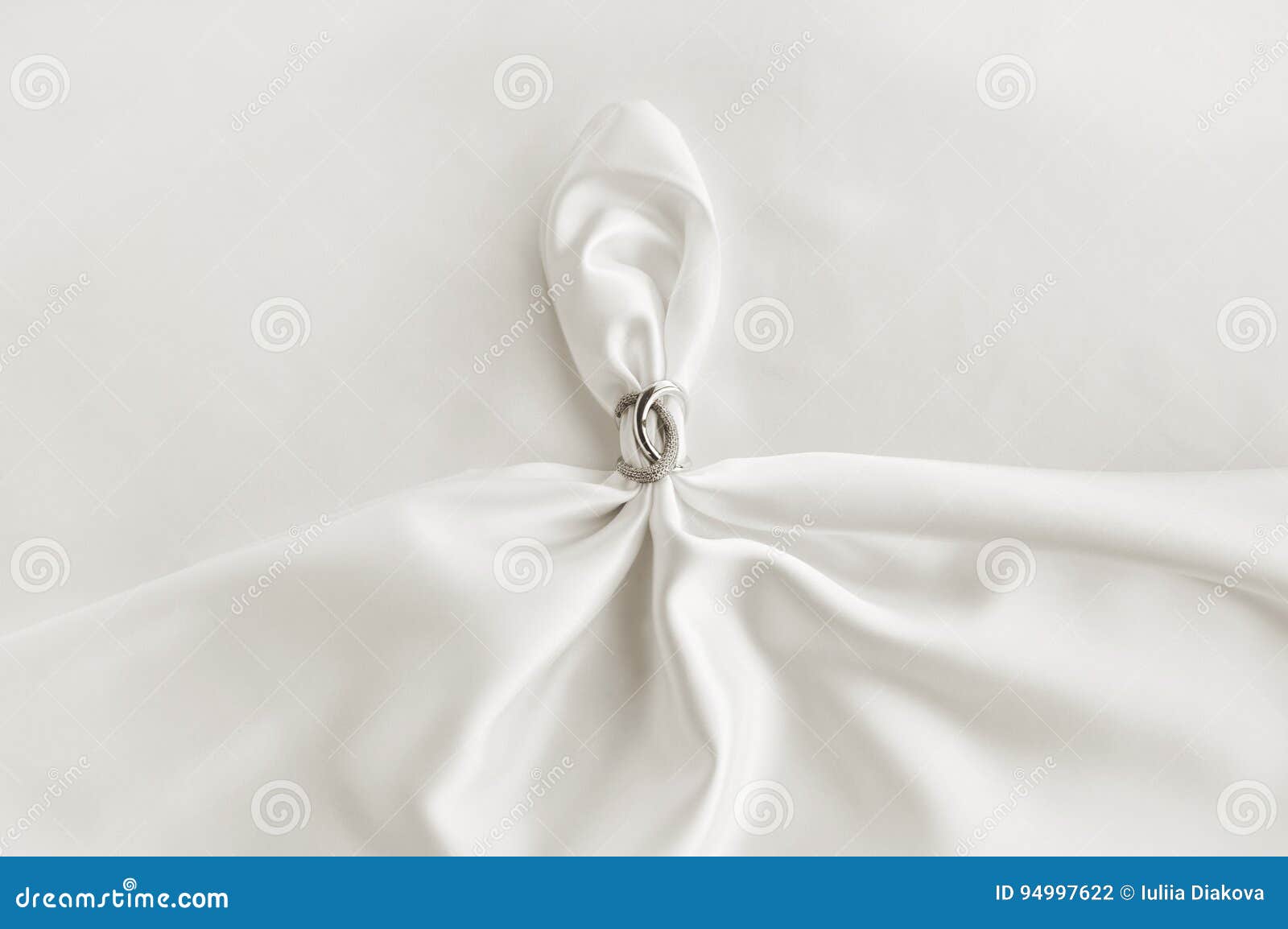 White Draped Silk with Luxury Ring Stock Photo - Image of ring, drapes ...
