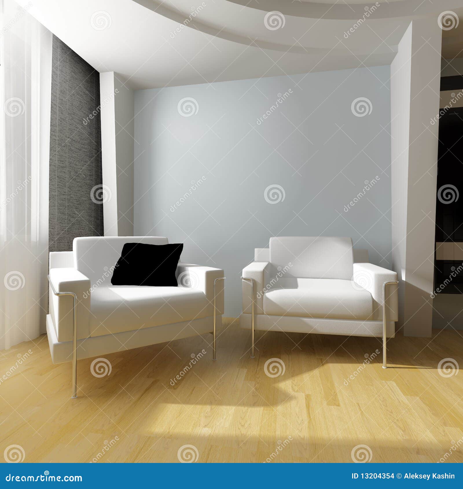 White drawing room stock illustration. Illustration of luxury - 13204354