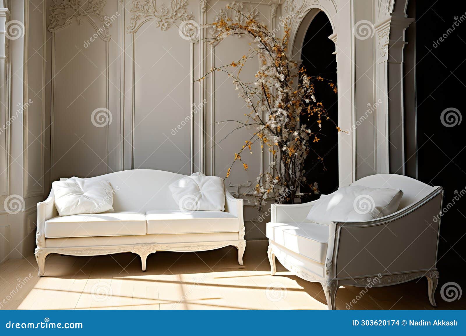 White drawing room stock photo. Image of home, city - 303620174