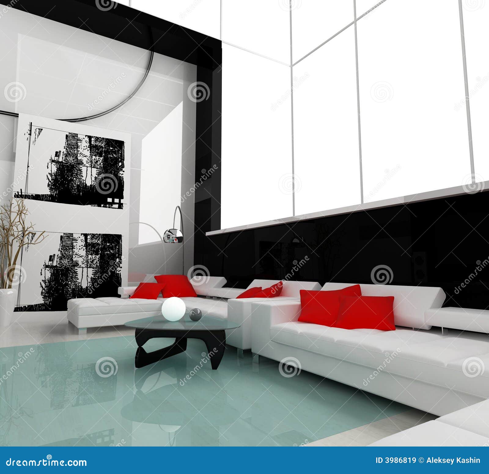 White drawing room stock illustration. Illustration of decor - 3986819