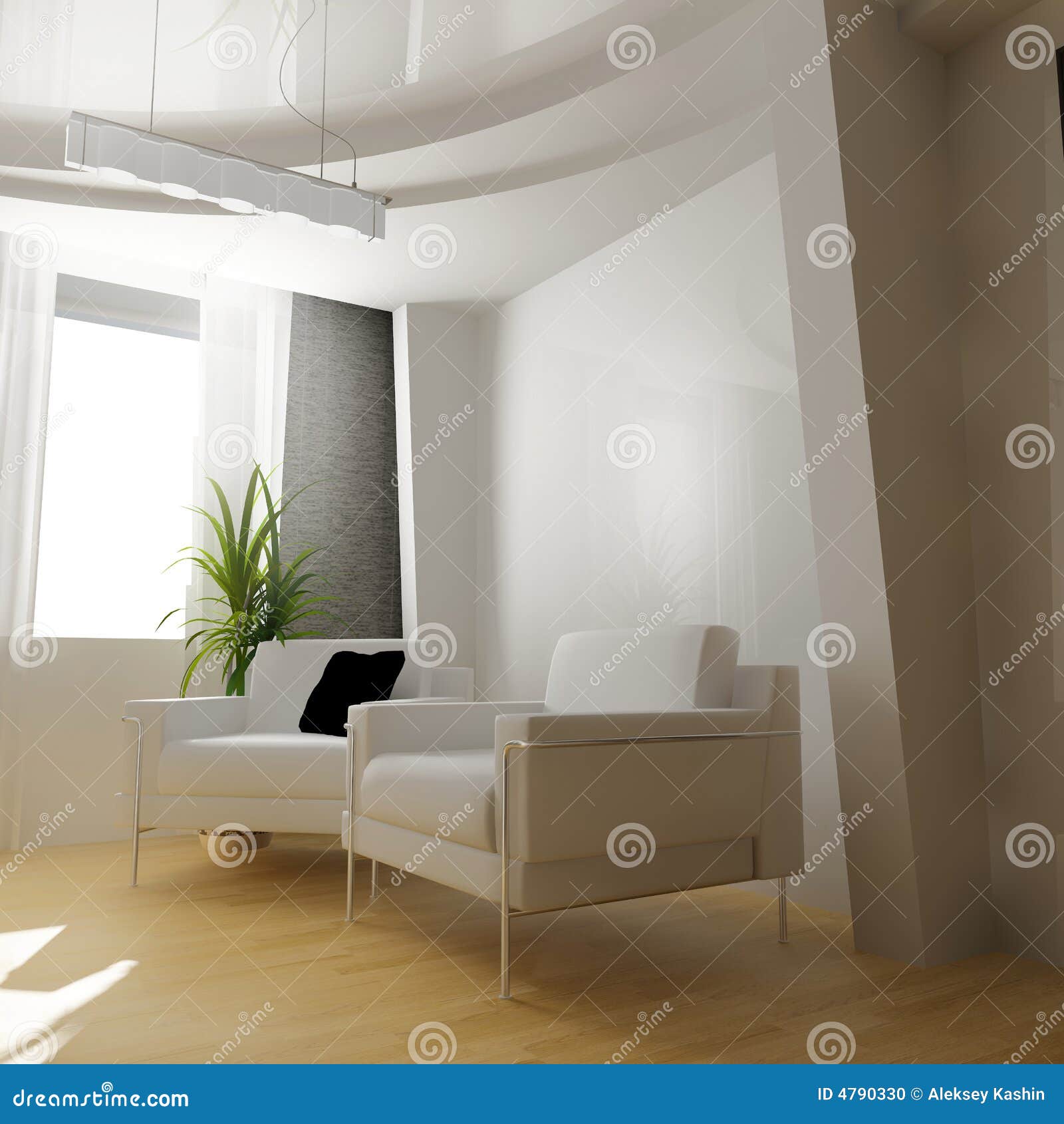 White drawing room stock illustration. Illustration of architecture ...