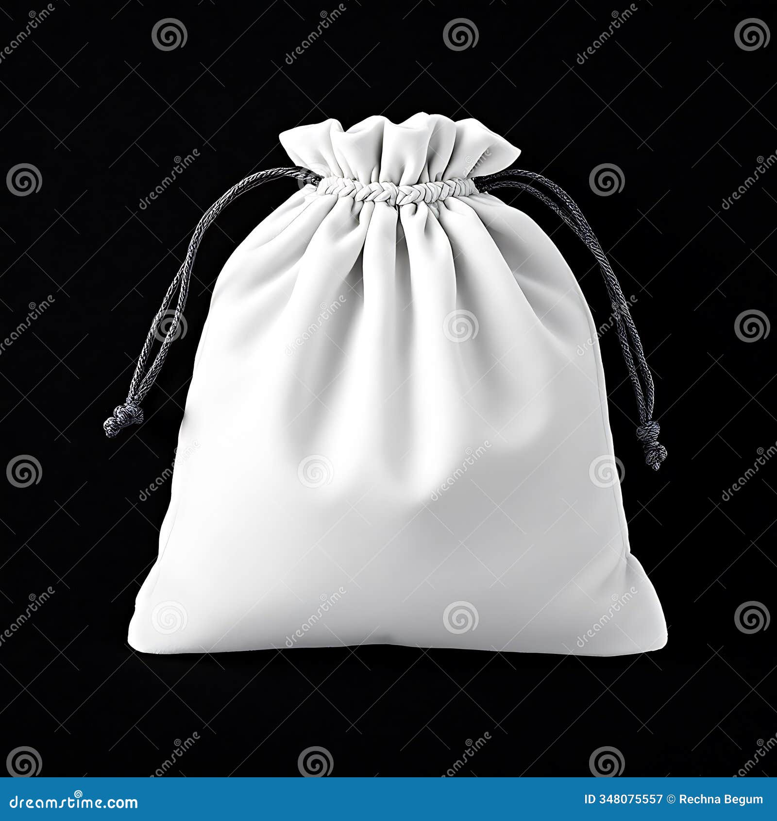 White Drawstring Bag Packaging Isolated Stock Illustration ...