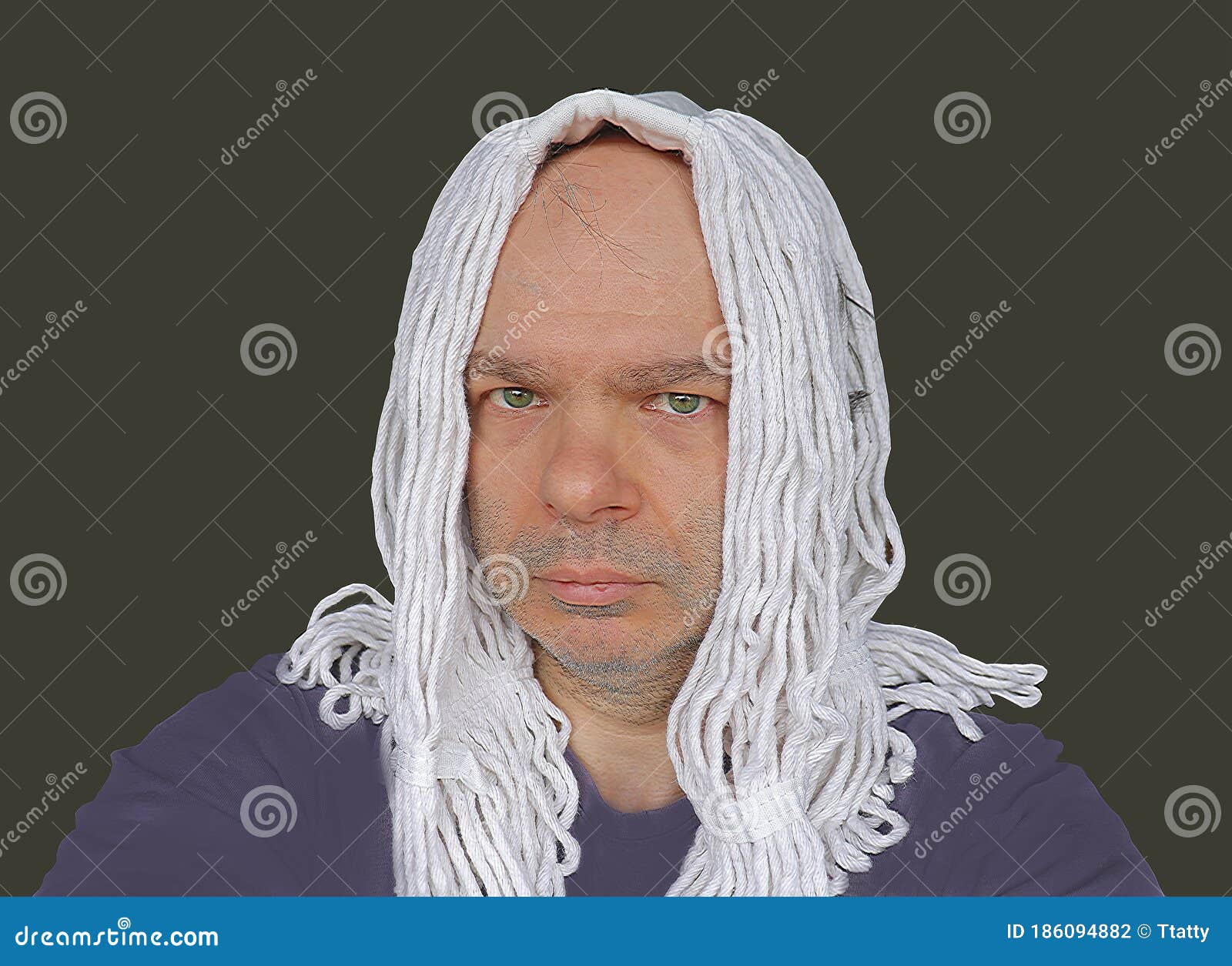 White Dreadlock Hairstyle Man Stock Photo - Image of adult, portrait ...