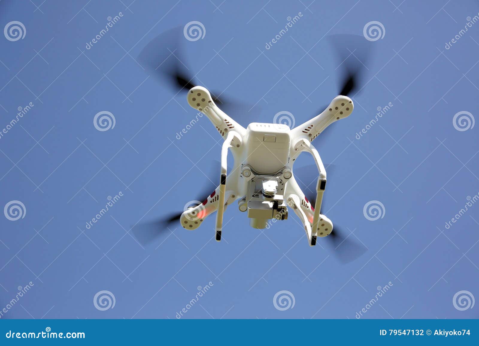 White Drone with Clear Blue Sky Stock Photo - Image of innovation ...