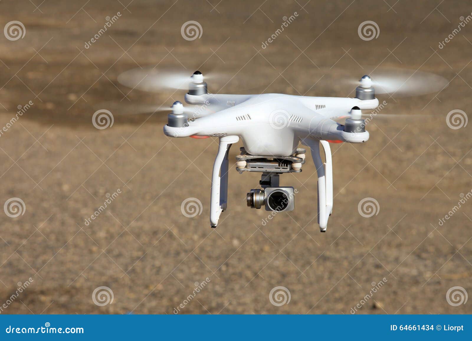 White Drone Equipped with High Resolution 4K Video Camera Stock Photo ...