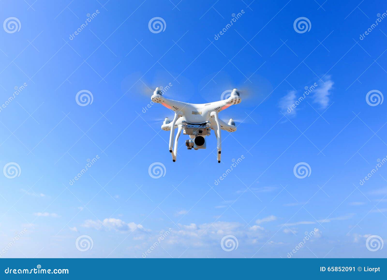 White Drone Equipped with High Resolution 4K Video Camera Editorial ...