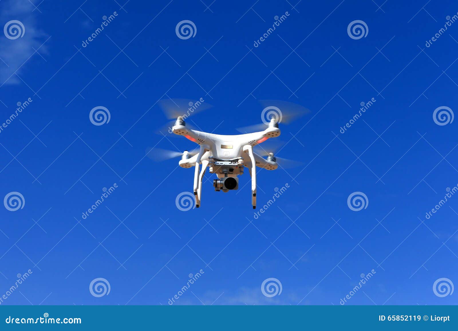 White Drone Equipped with High Resolution 4K Video Camera Editorial ...