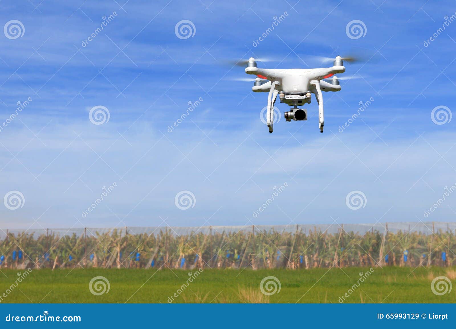 White Drone Equipped with High Resolution 4K Video Camera Stock Image ...