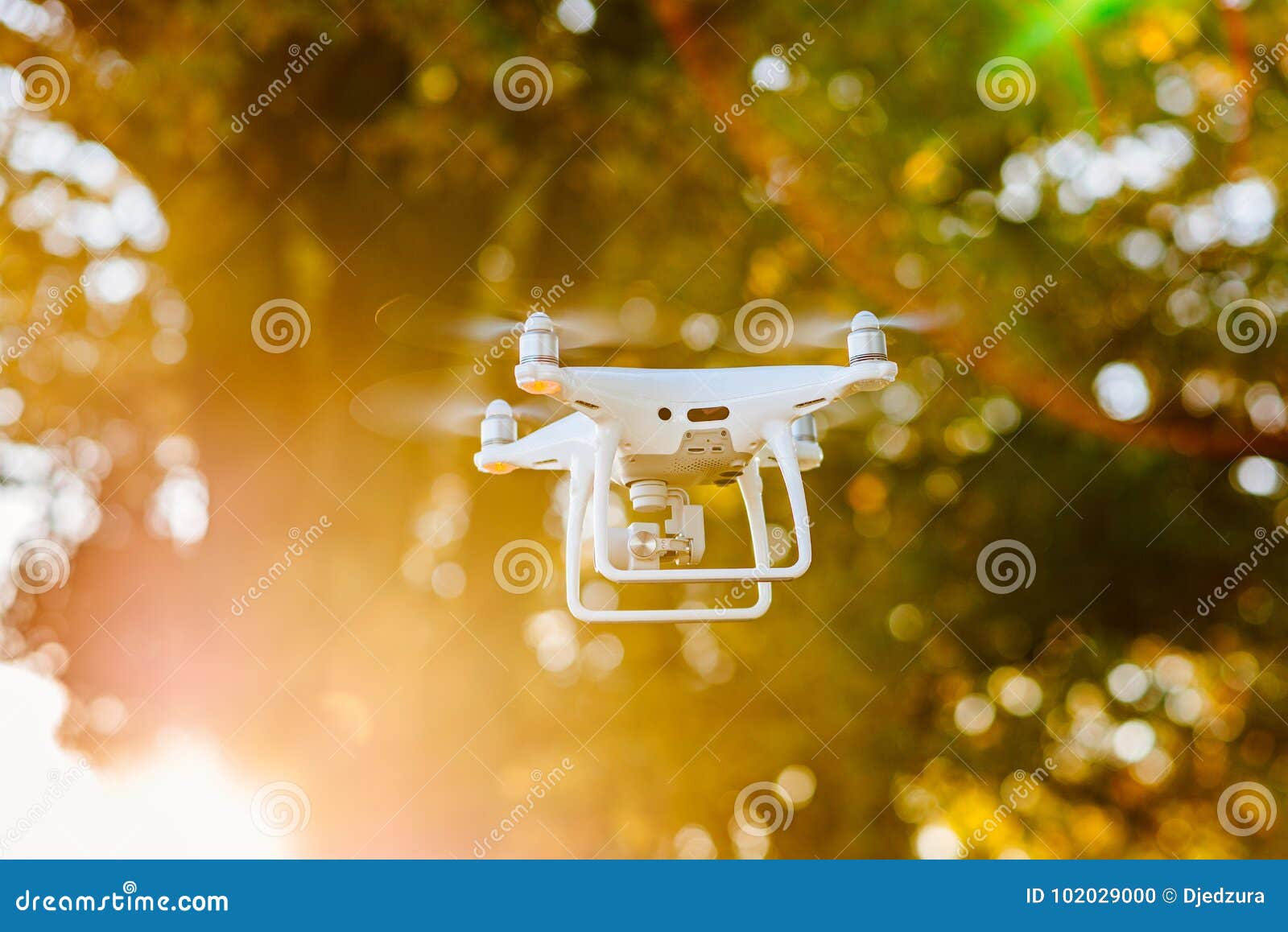 White Drone Quadcopter with Camera I Stock Photo - Image of control ...