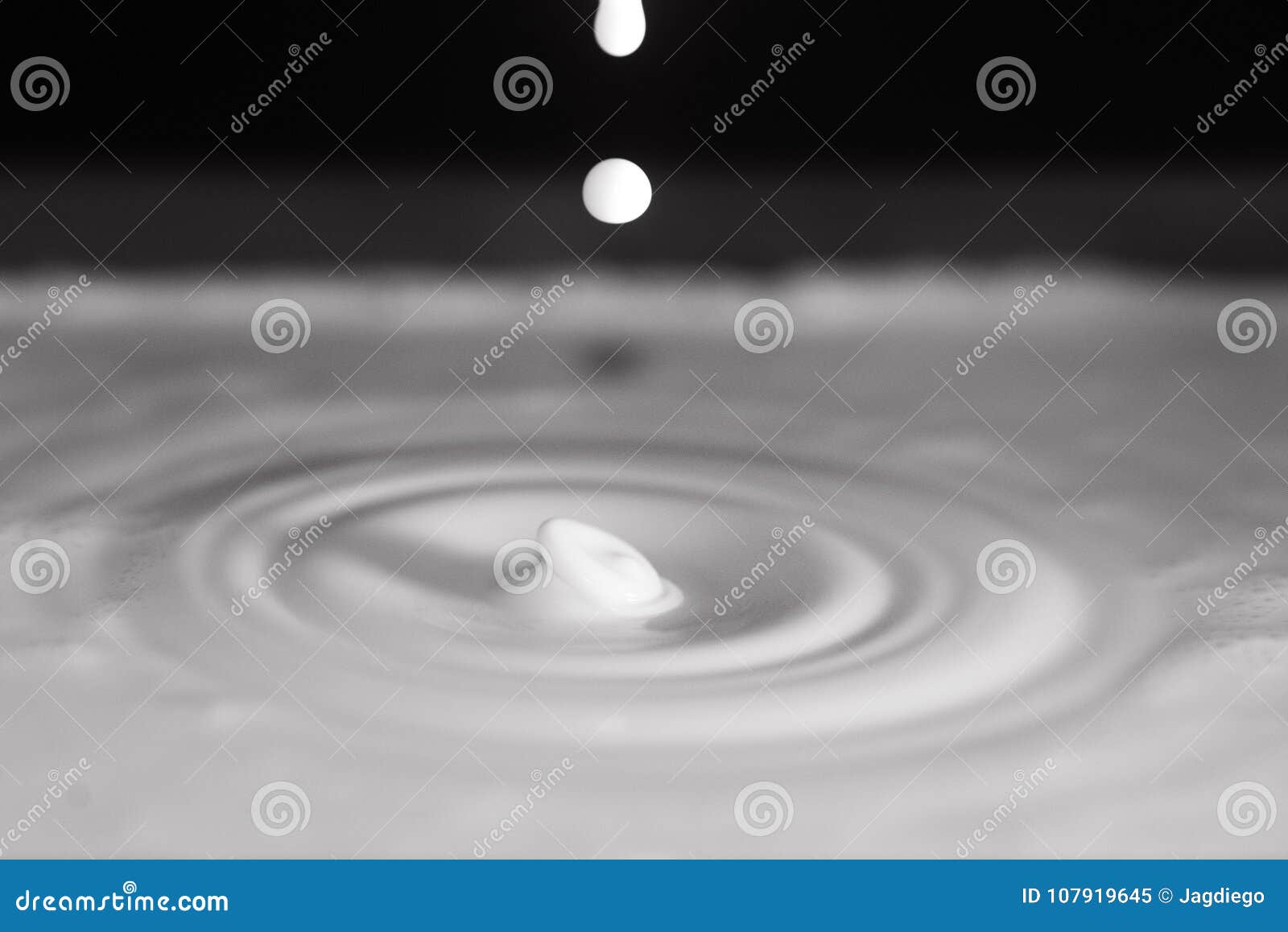 White Droplet Creating Ripples Stock Image - Image of creating, drop ...