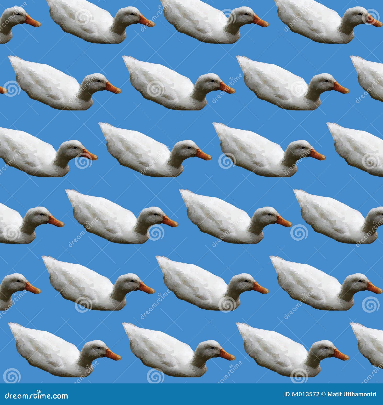 White Duck Polygon Art stock illustration. Illustration of decoration ...