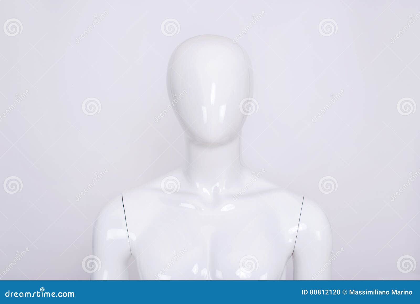 White dummy in the front stock photo. Image of display - 80812120