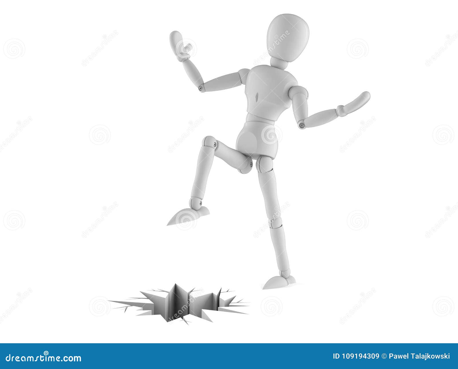 White Dummy Character Fixing A Computer Stock Photography ...