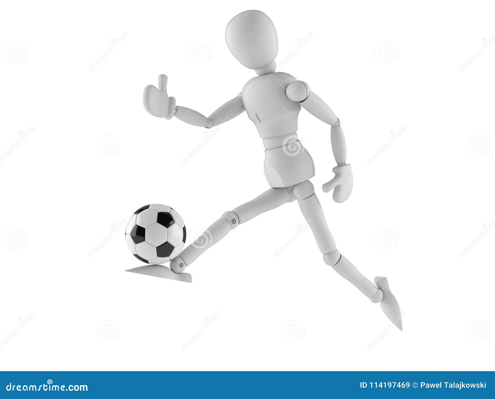 White dummy play soccer stock illustration. Illustration of soccer ...