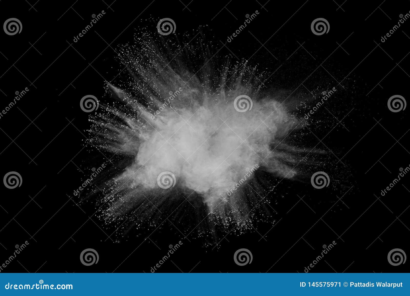 White Dust Particles Exhale in the Air. Stock Image - Image of closeup ...