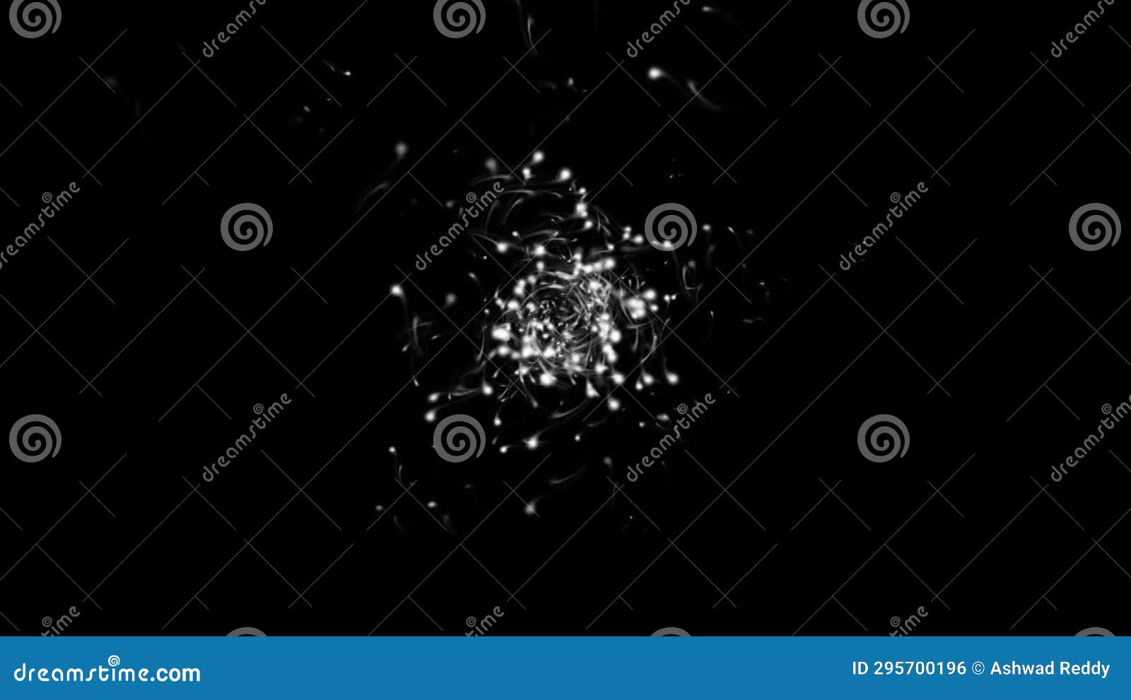 White Dust Particles Motion Graphics with Night Background Stock ...