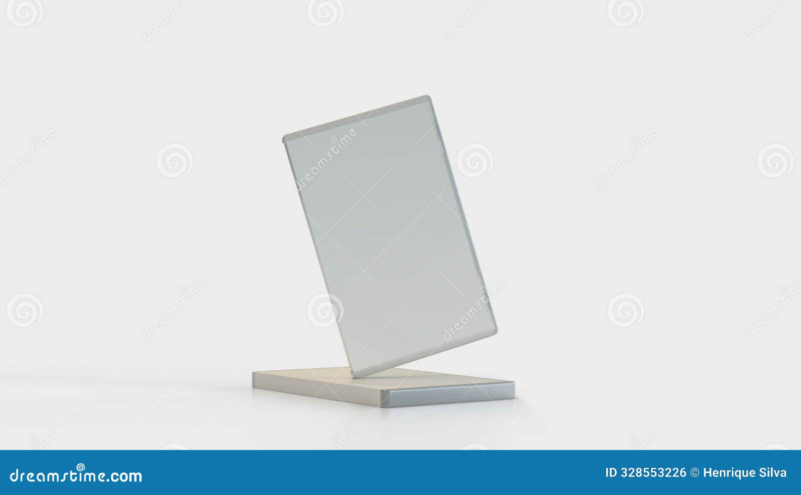 White DVD Cover on White Backdrop for Mockup Stock Illustration ...