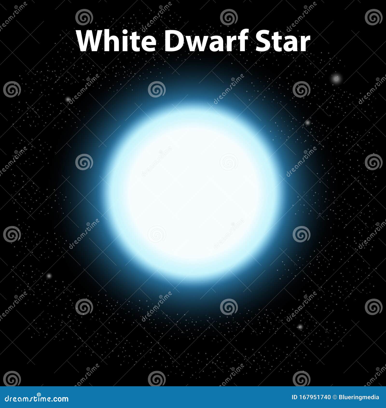 White Dwarf Star in Dark Space Background Stock Vector - Illustration ...
